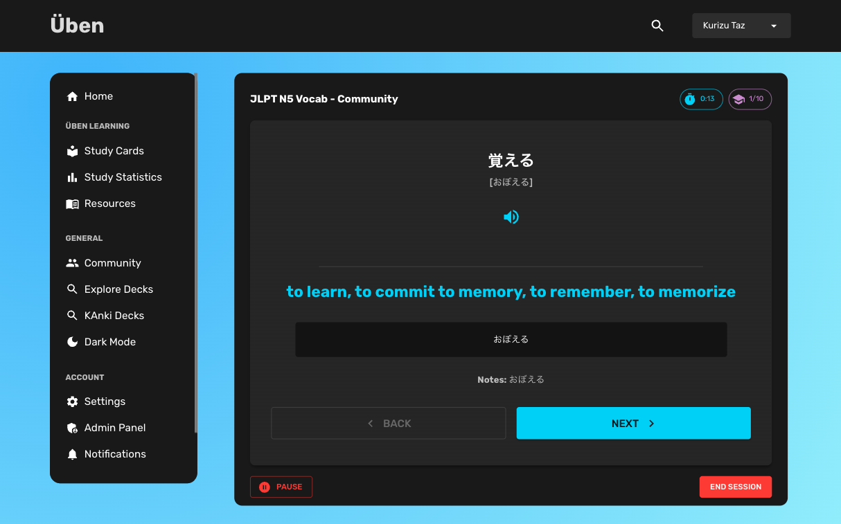 Uben | Master Any Subject with Intelligent Spaced Repetition